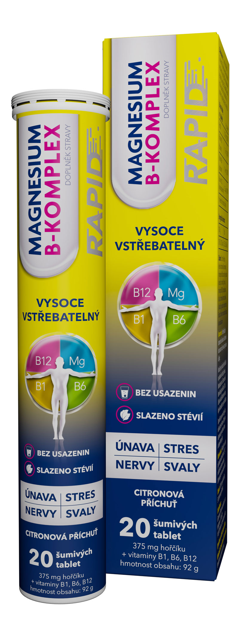 Magnesium B-komplex Rapid - Glenmark GD